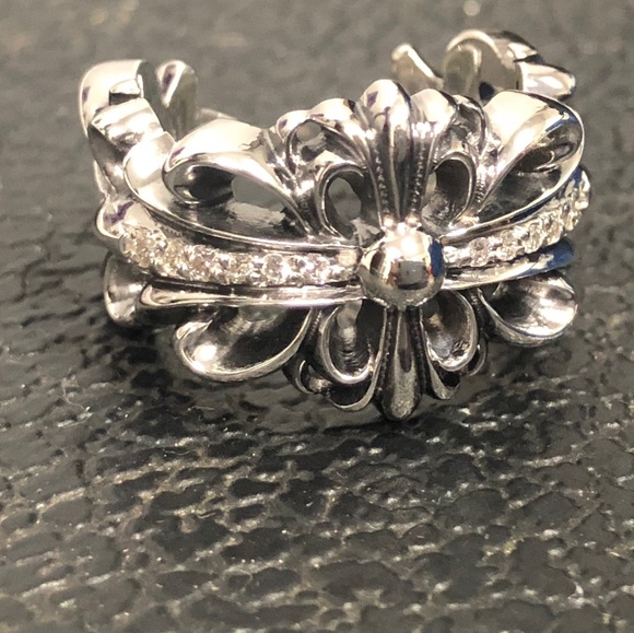 Chrome Hearts | Jewelry | Chrome Hearts Diamond Double Floral Ring ...